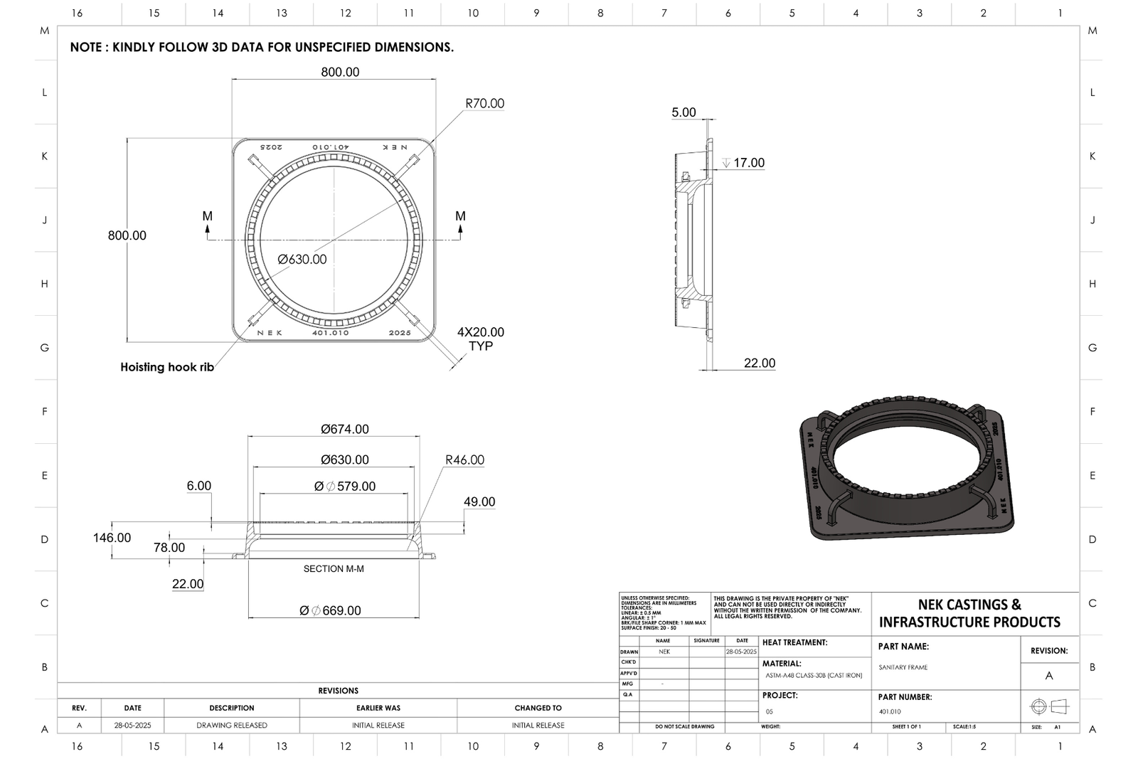 401.010 Sanitary Manhole